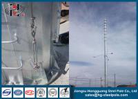 China 10 - 220 KV Yield Strength Steel Tubular Pole 345 Mpa Galvanized Tapered for sale