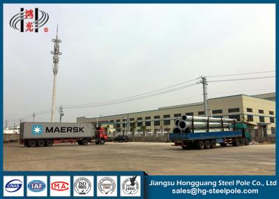 China Q345 GR65 Galvanized Steel Electric Pole With 20-55FT Height For Transmission Line for sale