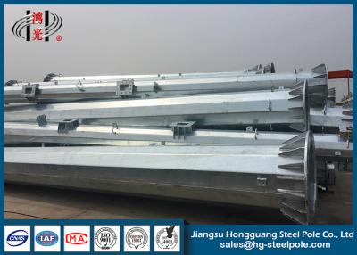 China Conical Polygonal Steel Power Transmission Poles 2mm - 30mm Wall thickness 110KV for sale