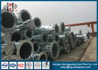 China AWS D 1.1 Polygonal Electric Power Poles with Cross Arms for Overhead Project 30m Height for sale