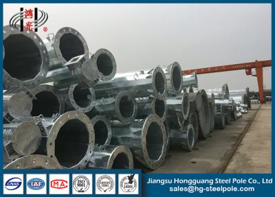 China AWS D 1.1 Polygonal Electric Power Poles with Cross Arms for Overhead Project 30m Height for sale