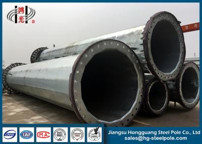 China Galvanized 220KV Polygonal Electrical Power Pole With Anchor Bolt for sale