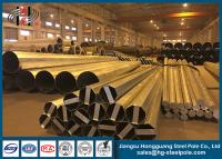 China Polygonal 55FT Steel Power Transmission Poles With Hot Dip Galvanized /  Painting for sale
