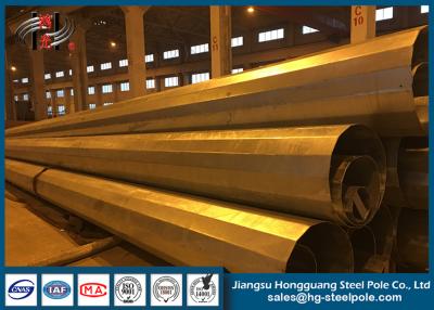 China 12m 500 Dan Hot Dip Galvanized Steel Electric Pole Q345 / Q235 Material for sale