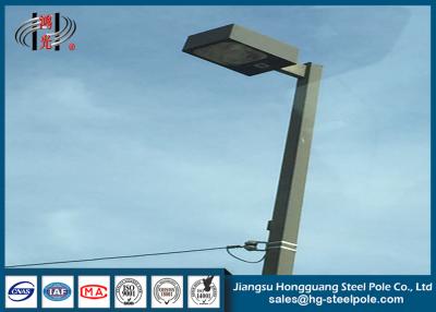 China Anti Corrosive Steel Utility Poles Galvanized Steel Pole For Square / Stadium for sale