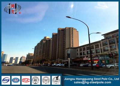 China Galvanized Round Tapered 8m Outdoor Commercial Light Poles Painting for sale