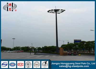China H20m Conical Tubular Flood outdoor lighting posts with Hot Dip Galvanized Q235 Q345 for sale