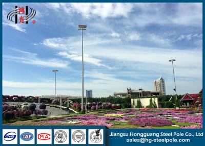 China 20m Overlap Connected Hot Dip Galvanized High Mast Lighting Pole for Square Lighting for sale