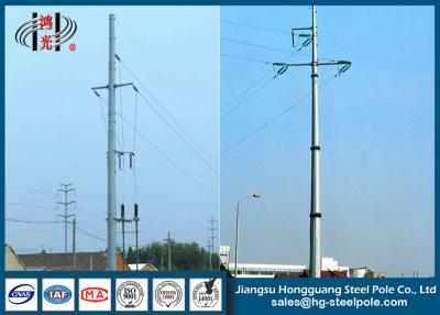 China Distribution Line Galvanized Electrical Power Pole / Power Transmission Poles Anti Rust for sale