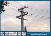 China Electrical Power Transmission Steel Utility Poles with Conical / Round / Polygonal Shape for sale