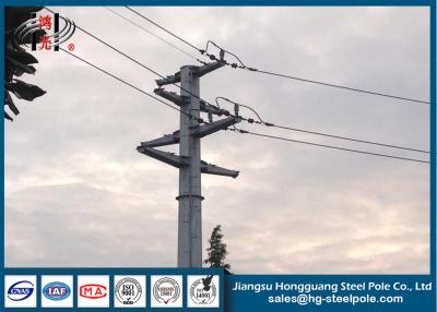 China Electrical Power Transmission Steel Utility Poles with Conical / Round / Polygonal Shape for sale
