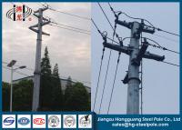 China Q235 Hot Dip Galvanized Electrical Power Pole with Climbing Ladder for sale