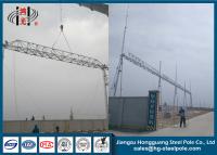 China 750KV Hot Dip Galvanized Substation Steel Frame Structure Overlap / Flange Connection for sale