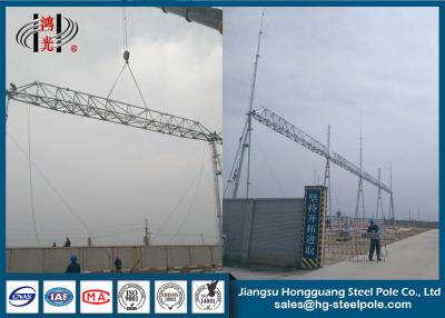 China 750KV Hot Dip Galvanized Substation Steel Frame Structure Overlap / Flange Connection for sale