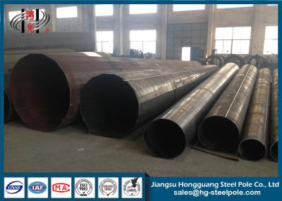 China ASTM S123 Three Circuit Polygonal Electrical Power Pole , Yield Strength 235 Mpa for sale