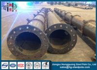 China Galvanized Tubular Steel Pole , Electrical Steel Utility Pole Long Life Time for sale