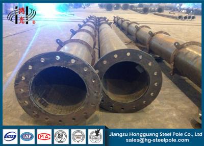 China Galvanized Tubular Steel Pole , Electrical Steel Utility Pole Long Life Time for sale