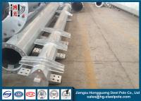 China 220KV Hot Dip Galvanized Steel Power Pole With Cross Arms , ODM / OEM Acceptable for sale