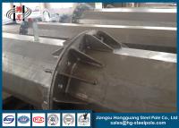 China 500Dan Steel Electrical Transmission Poles 110KV With Round / Polygonal Shape for sale