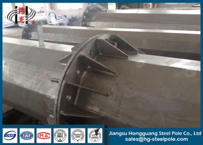 China 500Dan Steel Electrical Transmission Poles 110KV With Round / Polygonal Shape for sale
