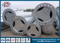China Polygonal Electrical Power Transmission Poles Steel Conical Hot - Dip  Painting for sale