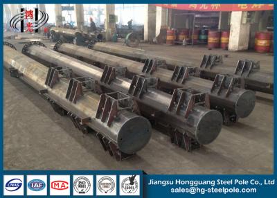 China Single Circuit Electrical Power Transmission Poles Polygonal Pole With Bitumen Q345 for sale
