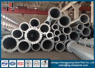 China Climbing Rung Octagonal Steel Utility Poles for Electrical Transmission Line 220KV for sale
