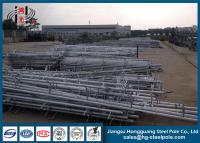 China Conical Electric Power Transmission Poles 5.0mm Thickness Steel Plate Three Sections for sale