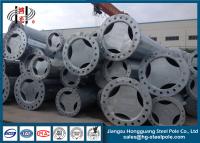 China Galvanized Polygonal Electrical Power Transmission Poles with Climbing Rung for sale