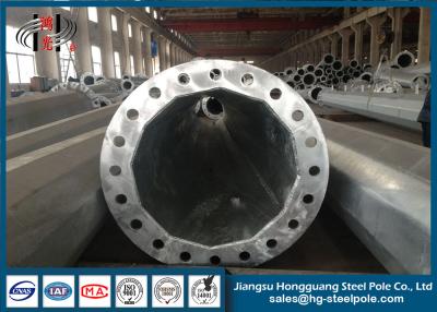 China HDG Q235 Circular Steel Utility Poles for Electrical Distribution Line ISO / CNAS / CA for sale