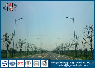 China Zinc Coated Single Arm Octagonal Steel Tubular Commercial Light Poles For Highway Lighting for sale