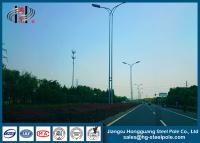 China Conical Tapered 15 Meters Anti - corrosive Street Light Poles With Arm for sale