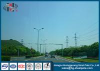 China Round Conical Double Arm Street Commercial Light Poles With Q235 Powder Coated for sale