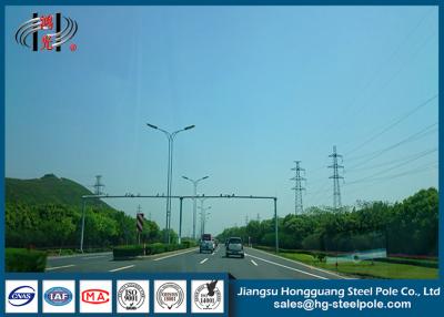 China Round Conical Double Arm Street Commercial Light Poles With Q235 Powder Coated for sale