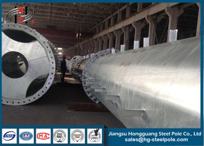 China Flange Connection Type Steel Electrical Power Pole Q235 Transmission Line Project for sale