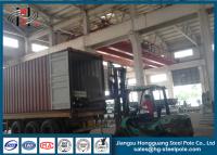 China H15M Double Circuit Electrical Power Pole With Bitumen Treatment , ISO 9001 for sale