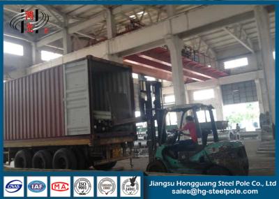 China Round / Polygonal Q235 Q345 Q420 Steel Tubular Pole Transmission Line Poles for sale