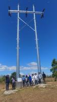 China 11KV 33KV Hot Dip Galvanized Connical Pole for sale