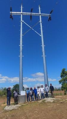 China 11KV 33KV Hot Dip Galvanized Connical Pole for sale