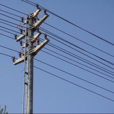 China 50kN Load Electricity Power Transmission Pole With Lightning Protection for sale