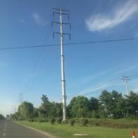 China Conical Electric Power Transmission Steel Poles Polygonal 3-6 Tons for sale