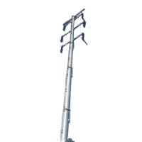 China Hot Dip Electric Steel Pole 6m Height 250MPa Yield Strength 20% Elongation 100mm for sale