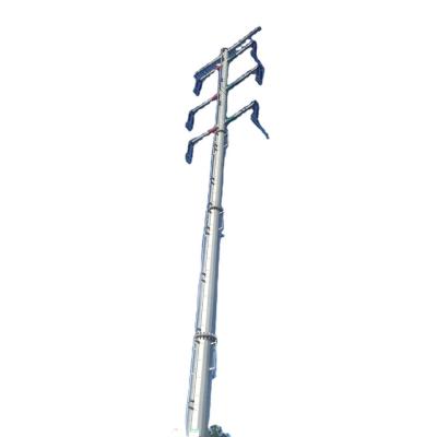 China Hot Dip Electric Steel Pole 6m Height 250MPa Yield Strength 20% Elongation 100mm for sale