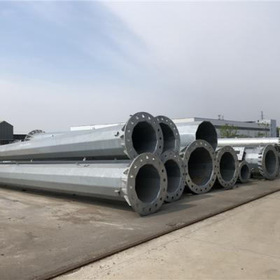 China 6m Steel Electric Pillar Pole Hot Dip With 20% Elongation for sale