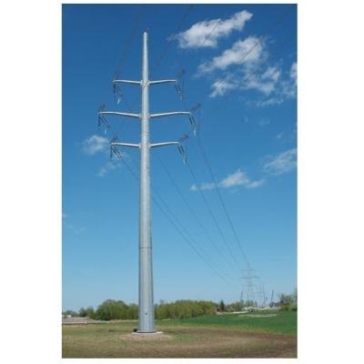China Middle Voltage 69kv 45-60FT Steel Electric Pole Anti Corrosion for sale