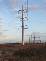 China 12M - 30M Hot Dip Galvanized Tubular Steel Pole 110kv Voltage Long Life for sale