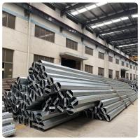 China 35FT Q355 Octagonal Hot Dip Galvanized Steel Pole For Electric Transmission Line for sale