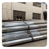 China 40 - 60FT Octagonal Steel Pole Electrical Power Pole For Transmission Line Project for sale