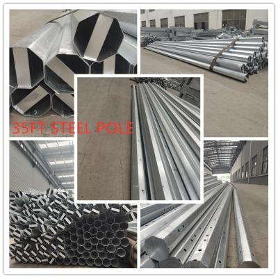 China 35FT Hot Dip Galvanized Distribution Steel Polygonal Pole For Long Lasting Power Distribution for sale