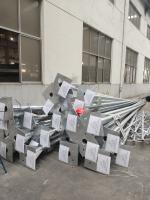 China Double or Single Arm Q235 Steel Street Light Poles With Powder Painting for sale